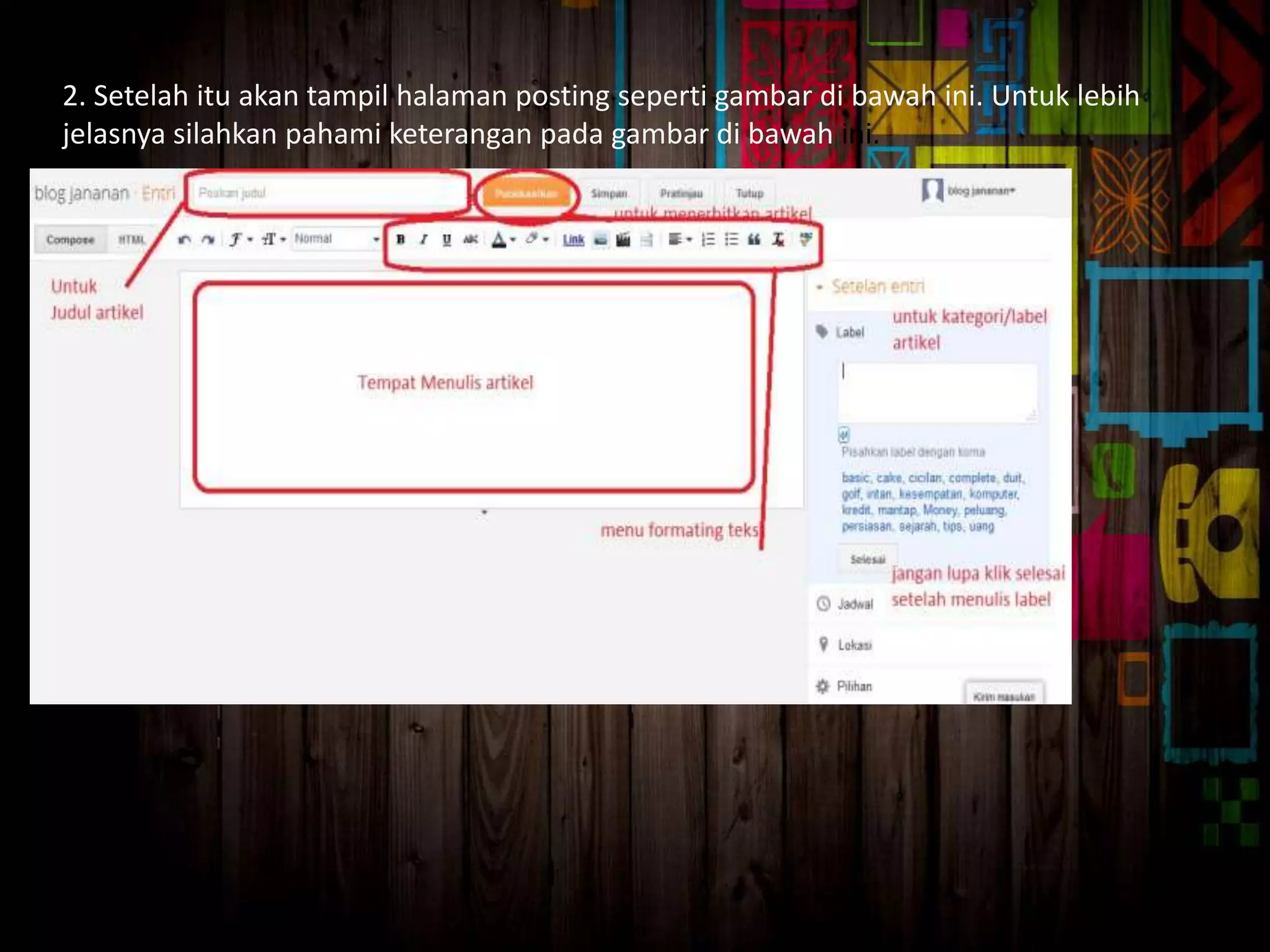 Tugas langkah langkah membuat blogger | PPT
