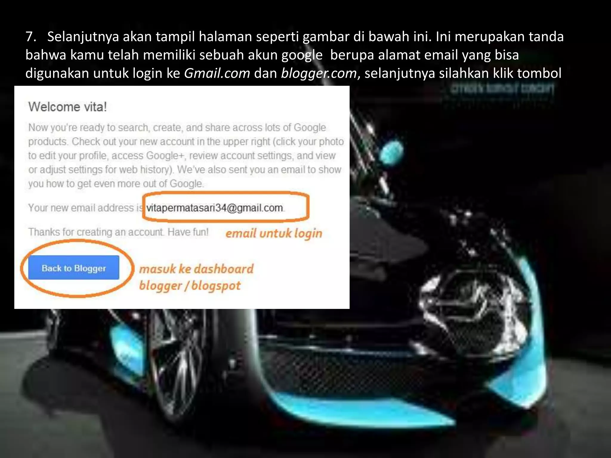 Tugas langkah langkah membuat blogger | PPT