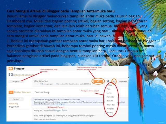 Tugas langkah langkah membuat blogger | PPT
