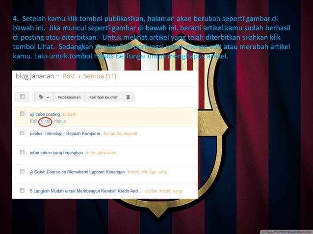 Tugas langkah langkah membuat blogger | PPTX