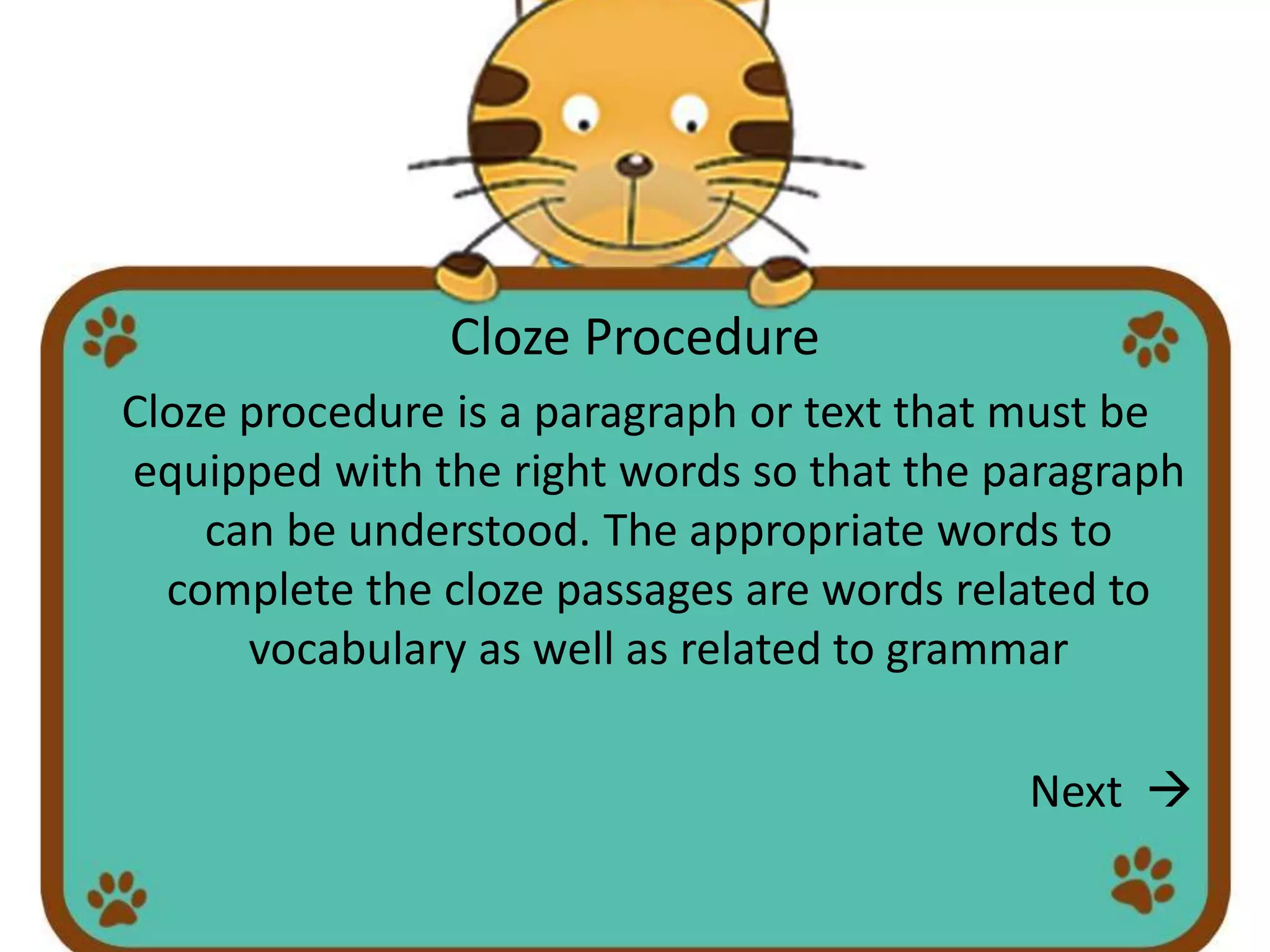 Tugas language cloze procedure,modals nd probes | PPTX