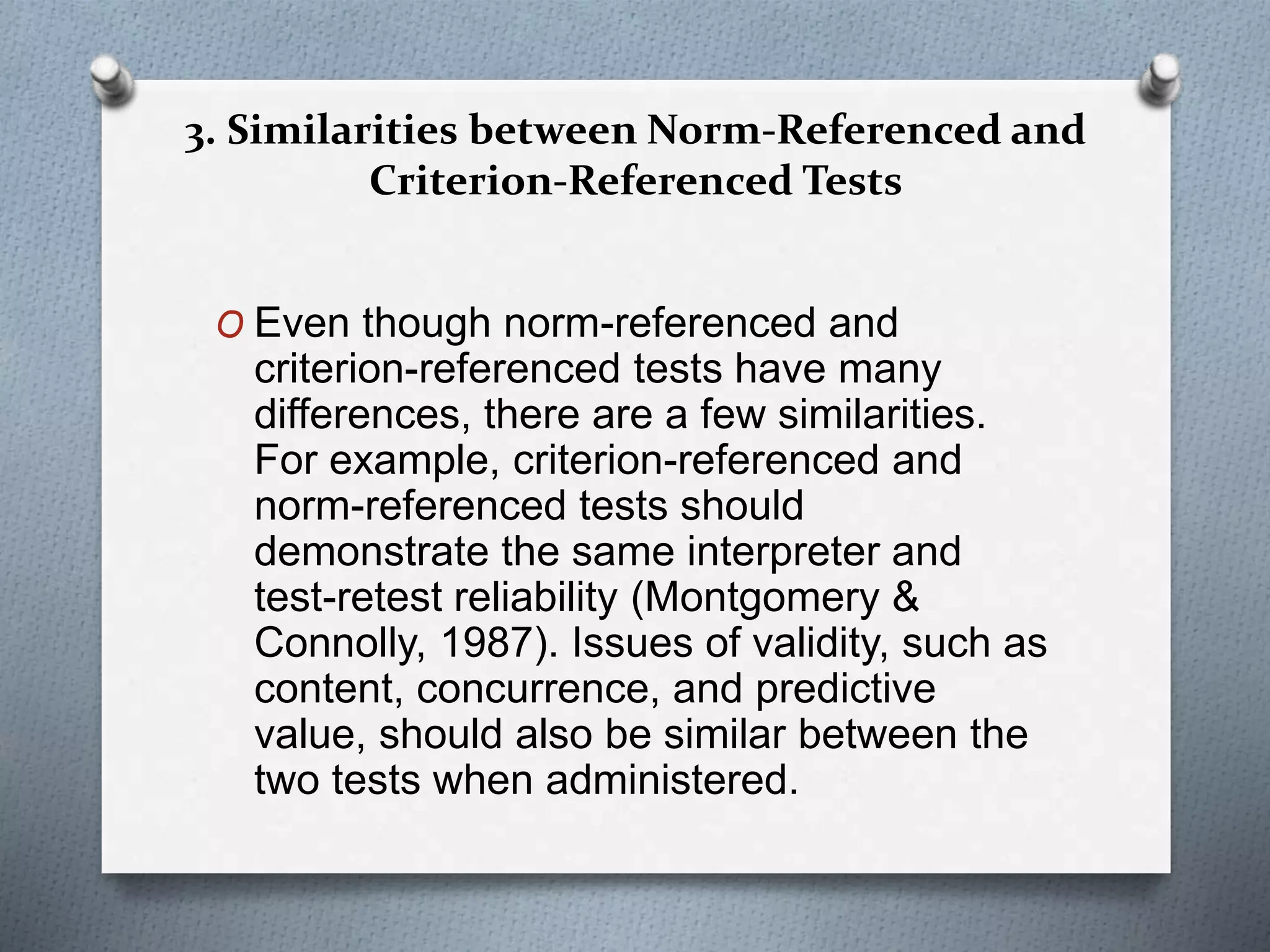 TYPES AND USES OF LANGUAGE TESTING & NORM-REFERENCED TEST AND CRITERION ...