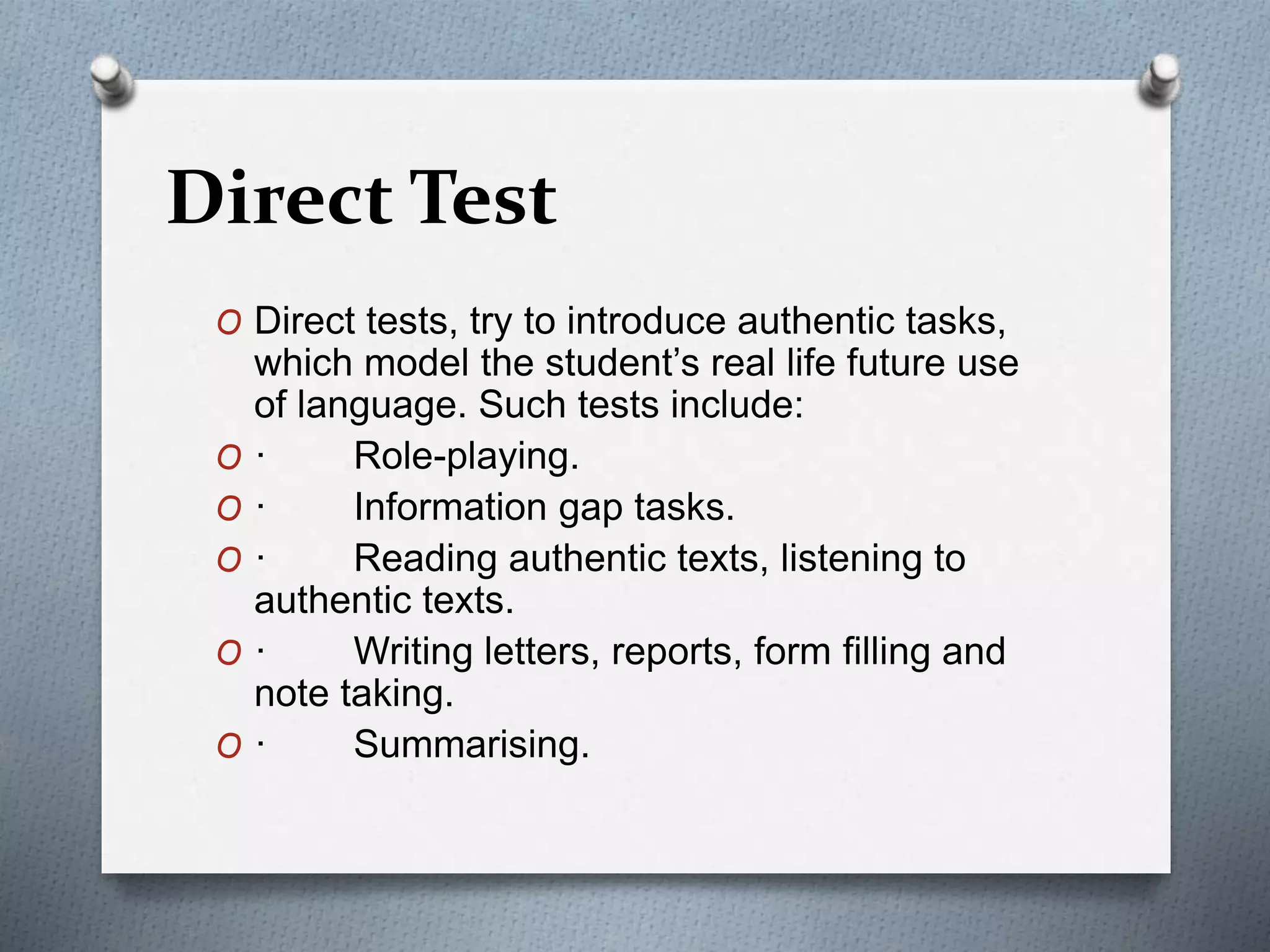 TYPES AND USES OF LANGUAGE TESTING & NORM-REFERENCED TEST AND CRITERION ...