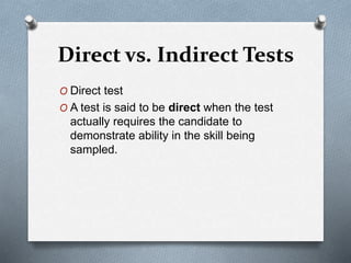 TYPES AND USES OF LANGUAGE TESTING & NORM-REFERENCED TEST AND CRITERION ...