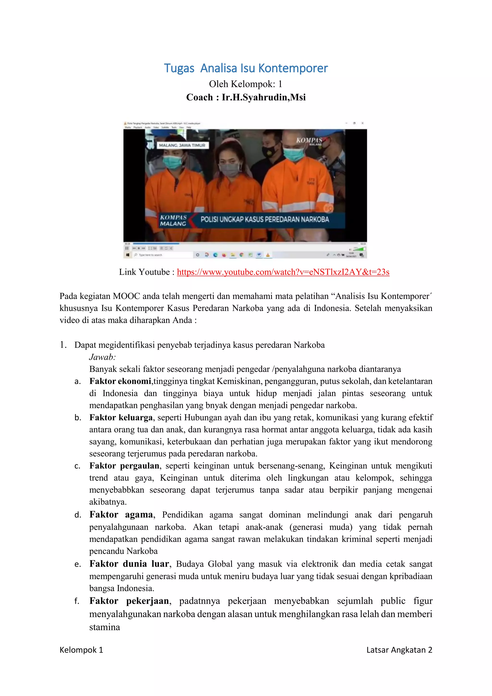 Tugas latsar isu kontemporer kelompok 1 | PDF