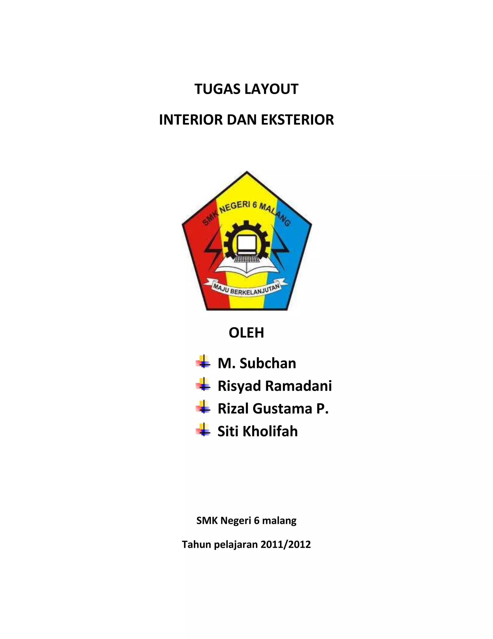 Tugas layout interior dan eksterior | DOCX