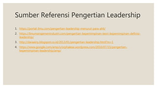 Definisi Kepemimpinan | PPTX