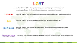 LGBT adalah singkatan dari Lesbian, Gay, Biseksual, dan Transgender ...