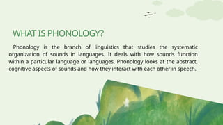 Presentation of Phonology and Phonetic.. | PPTX