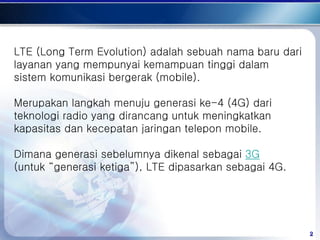 Pengenalan Teknologi LTE | PDF