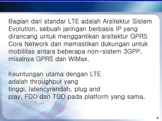Pengenalan Teknologi LTE | PPT