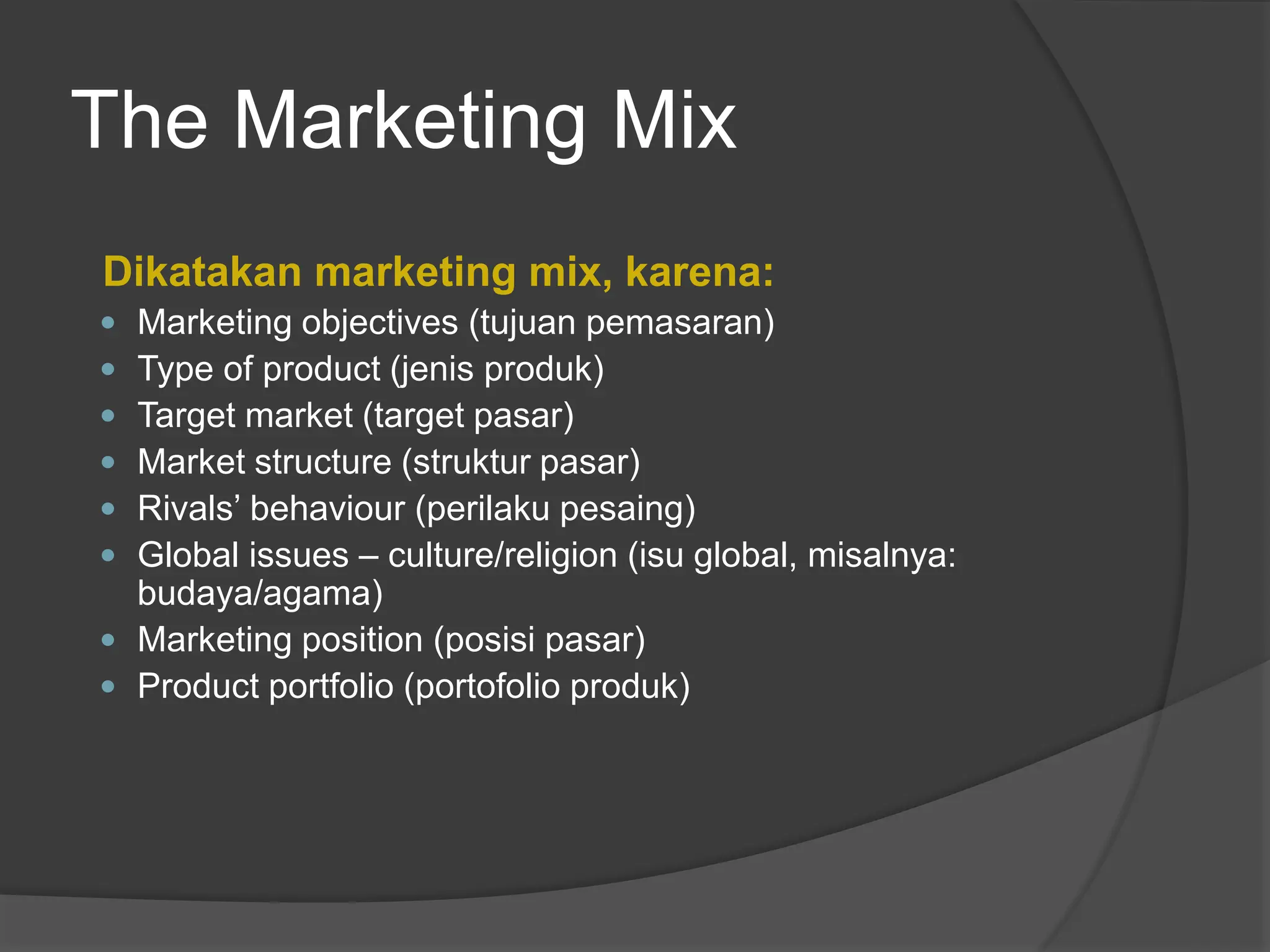 marketing bauran tentang manajemen pemasaran | PPT
