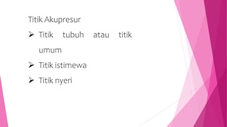 belajar mengenal titik dan Macam macam Akupuntur.pptx