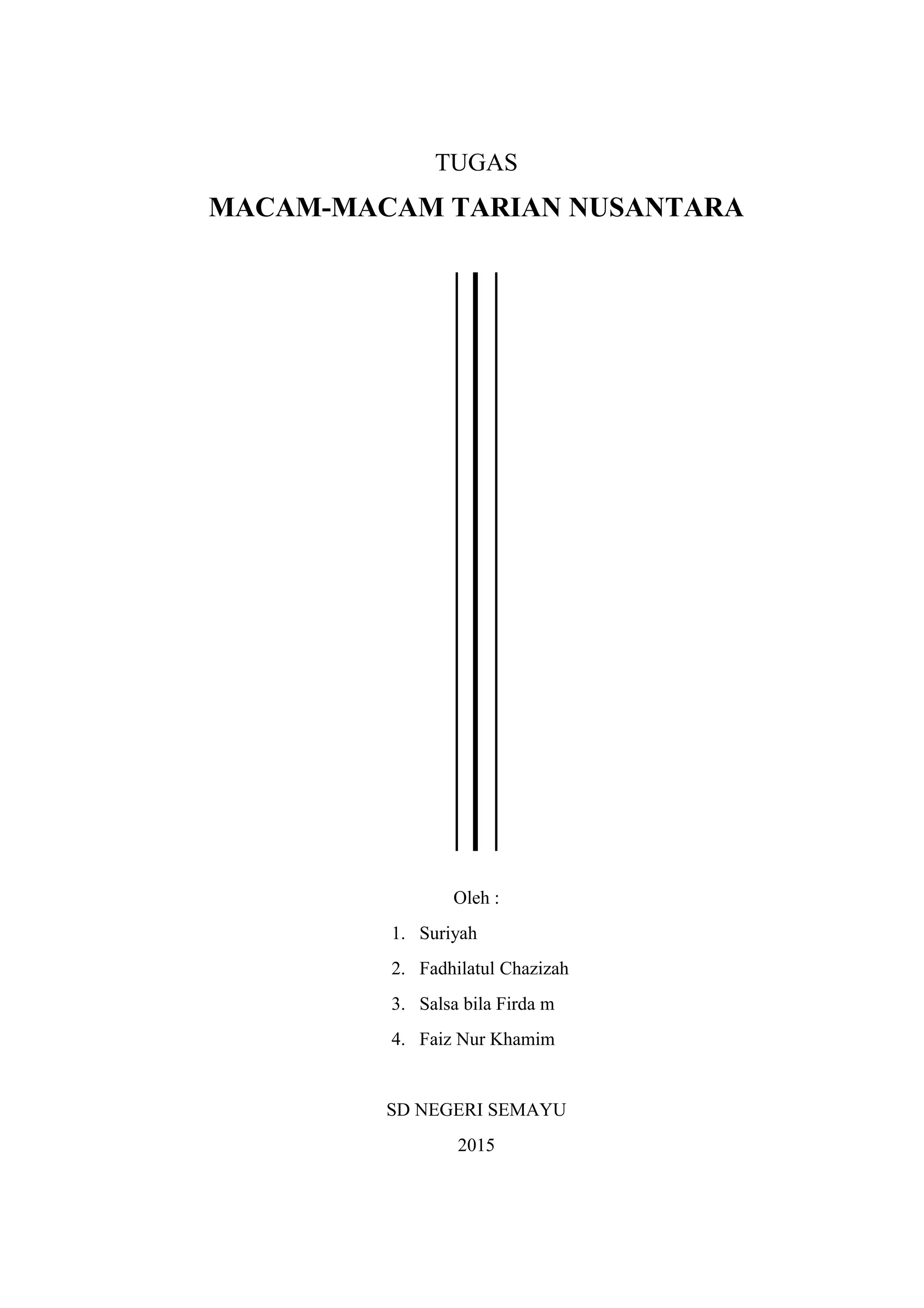 Tugas macam macam tarian | PDF Tugas macam macam tarian | PDF