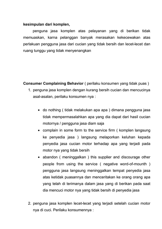 Handling Customer Complaint & Service Recovery | DOC