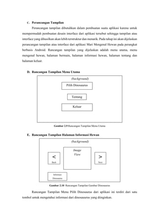 Laporan Desain dan Implementasi Aplikasi Pengenalan Hewan Dinosaurus ...