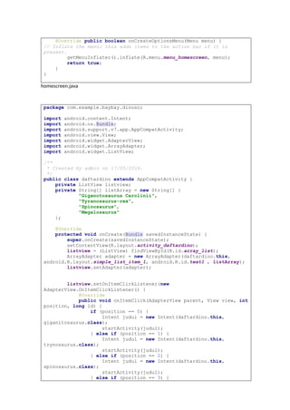 Laporan Desain dan Implementasi Aplikasi Pengenalan Hewan Dinosaurus Menggunakan Android Studio ...