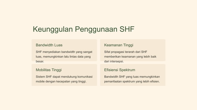 Tugas makalah kelompok 5.pptx makalah shf (Super High Frequency) | PPT