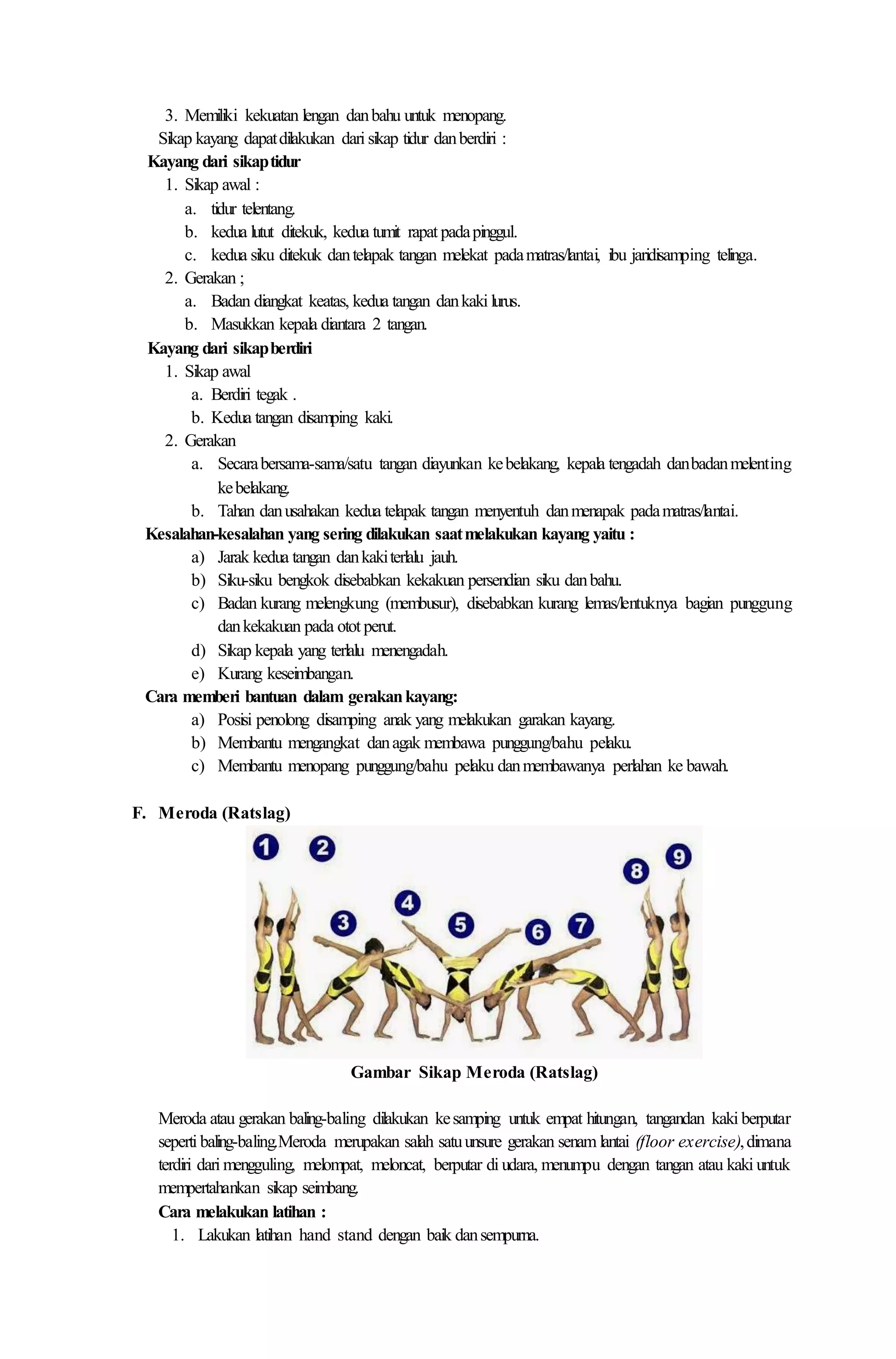 MAKALAH PENDIDIKAN JASMANI TENTANG SENAM LANTAI | DOCX