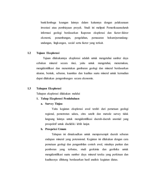 Tugas makalah teknik eksplorasi tambang peralatan yang digunakan alam ...