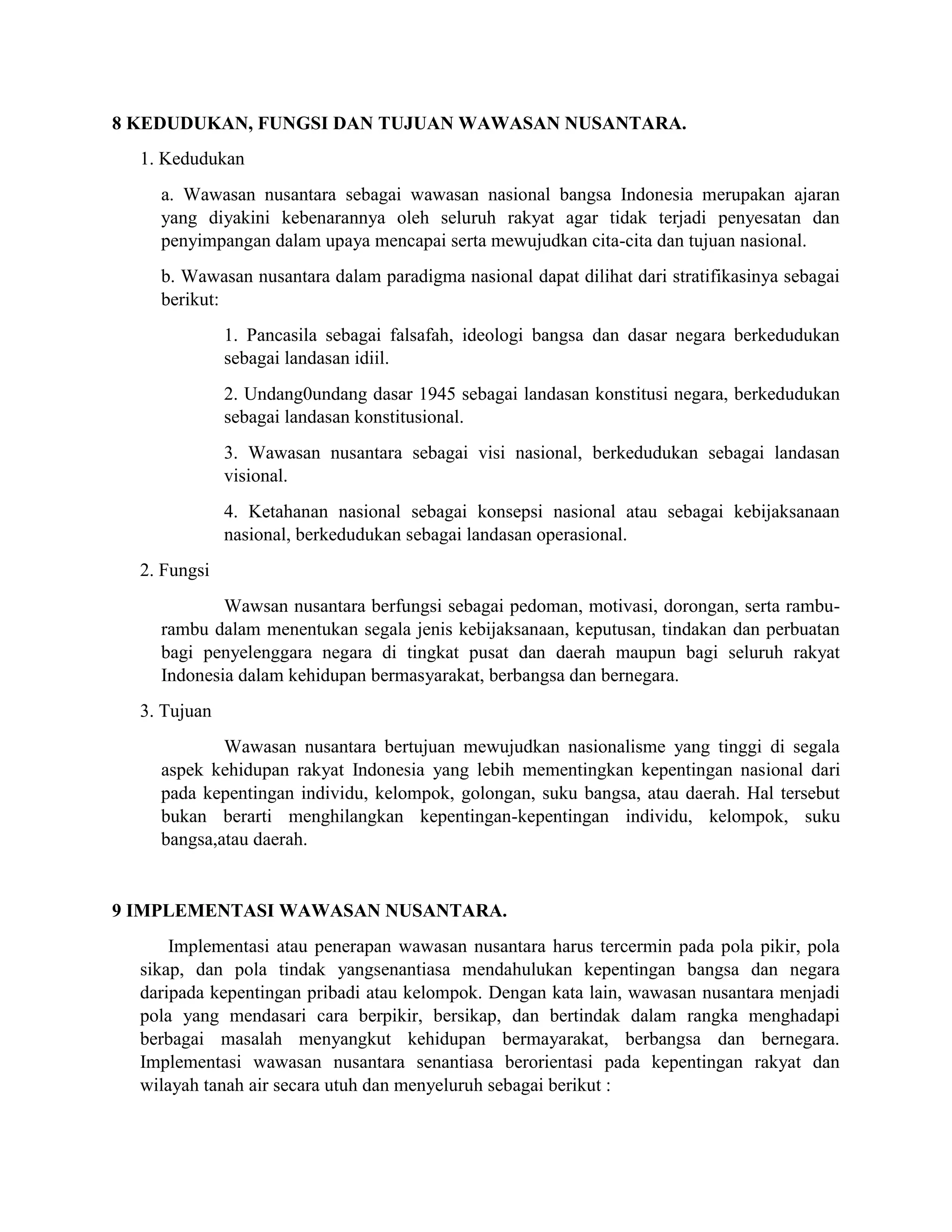 Tugas makalah wawasan nusantara | DOCX