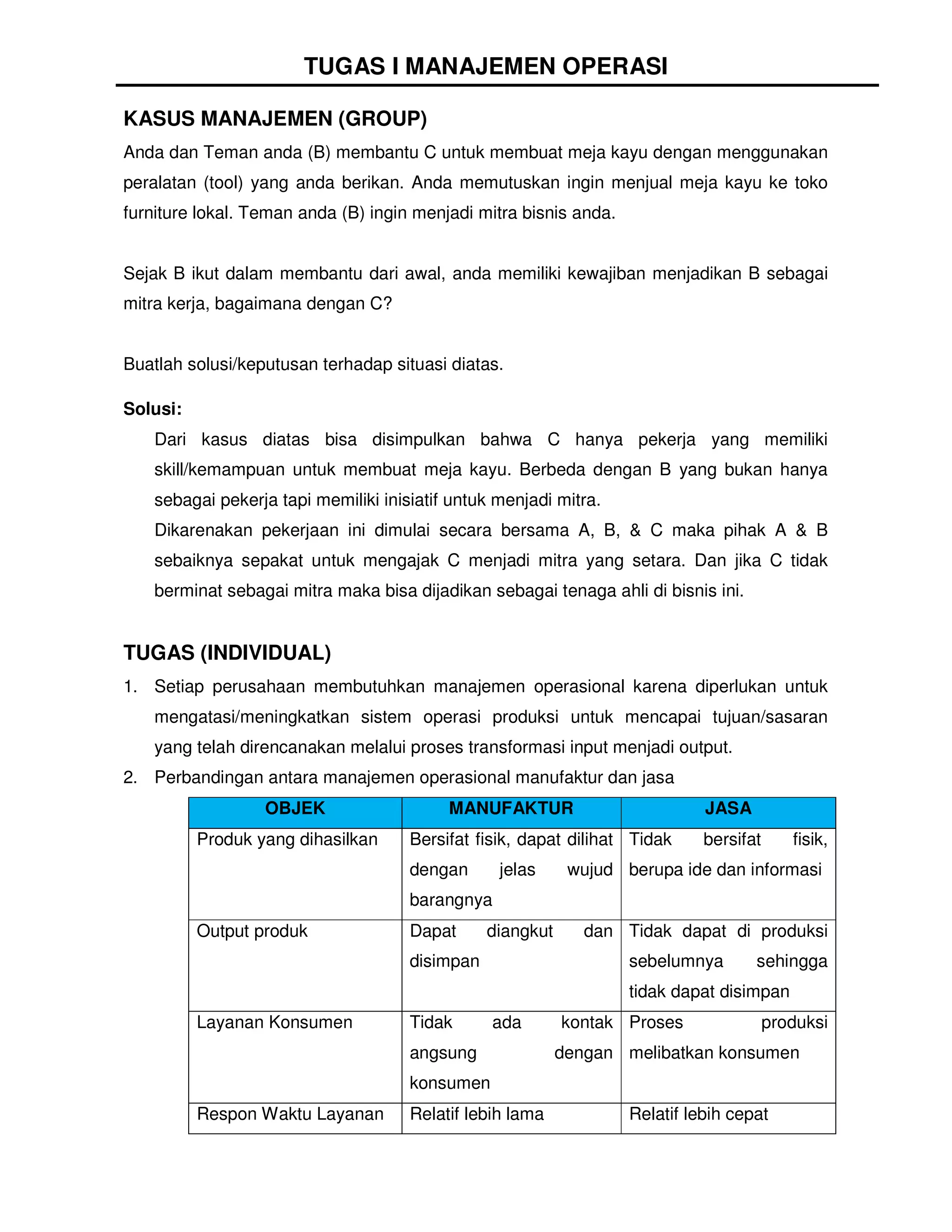 Management Operasi | PDF