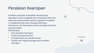 MANAJEMEN KEARSIPAn semester empat mprs. | PPTX