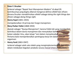 KONTRIBUTOR ILMU MANAJEMEN MODERN (MODERN MANAGEMENT GURU) | PPTX