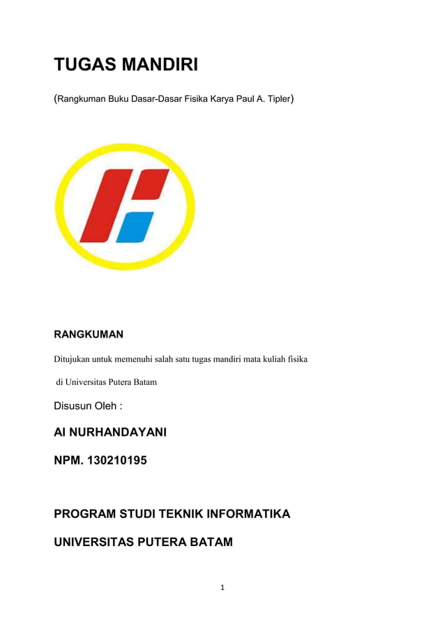 Tugas mandiri fisika | PDF