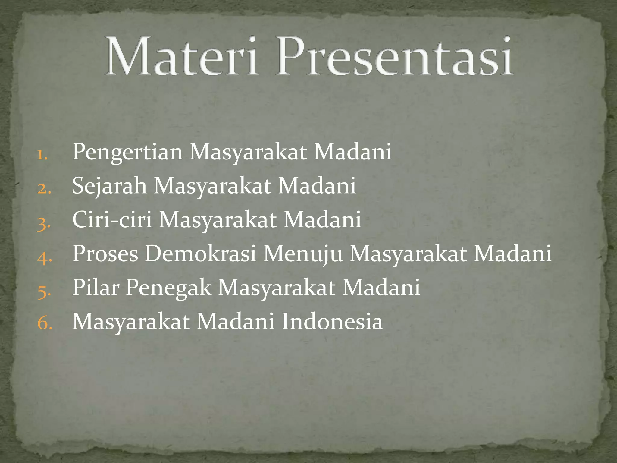 Masyarakat Madani ppt | PPTX