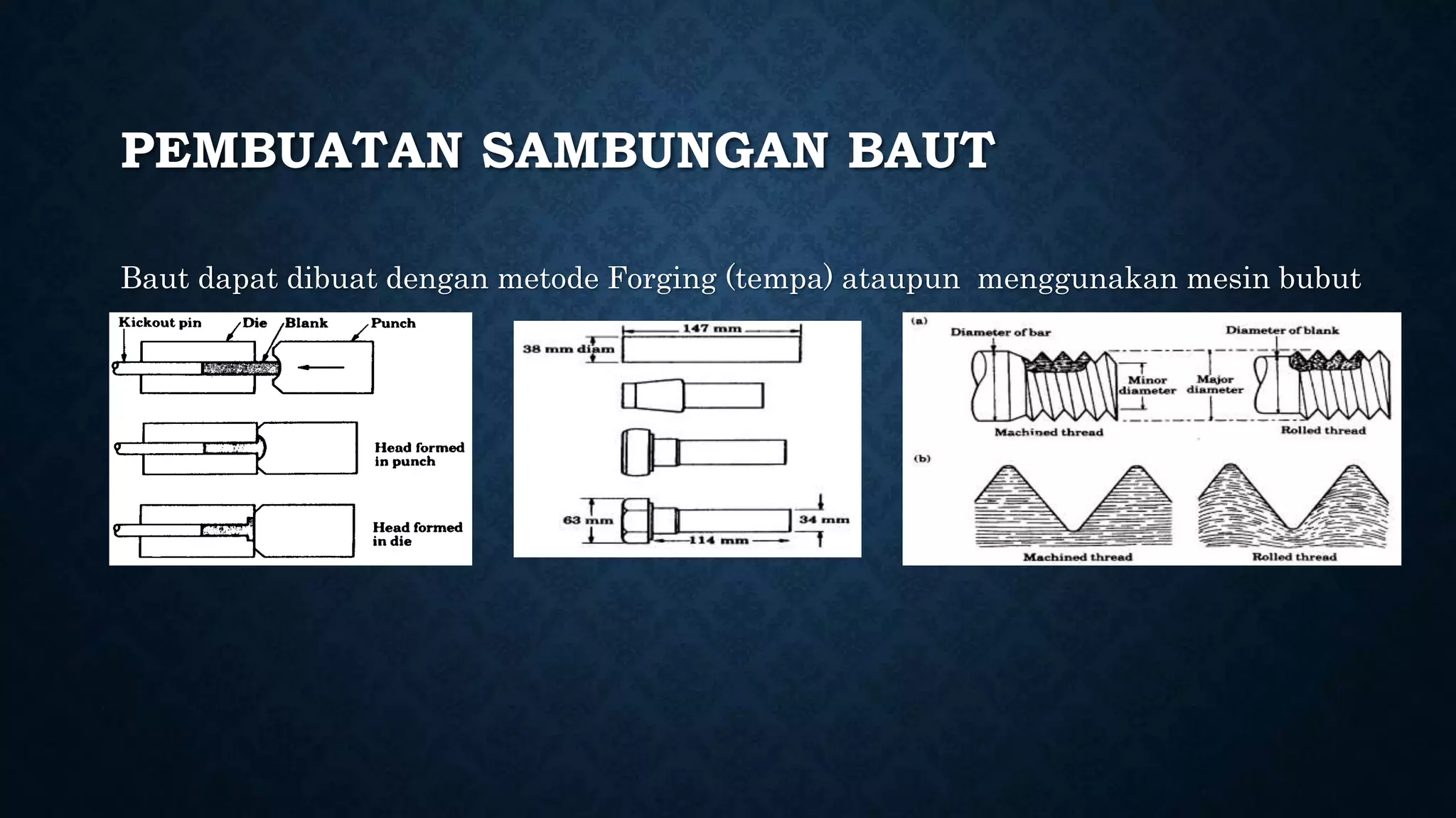 Tugas mata kuliah elemen mesin Baut dan Mur | PPTX