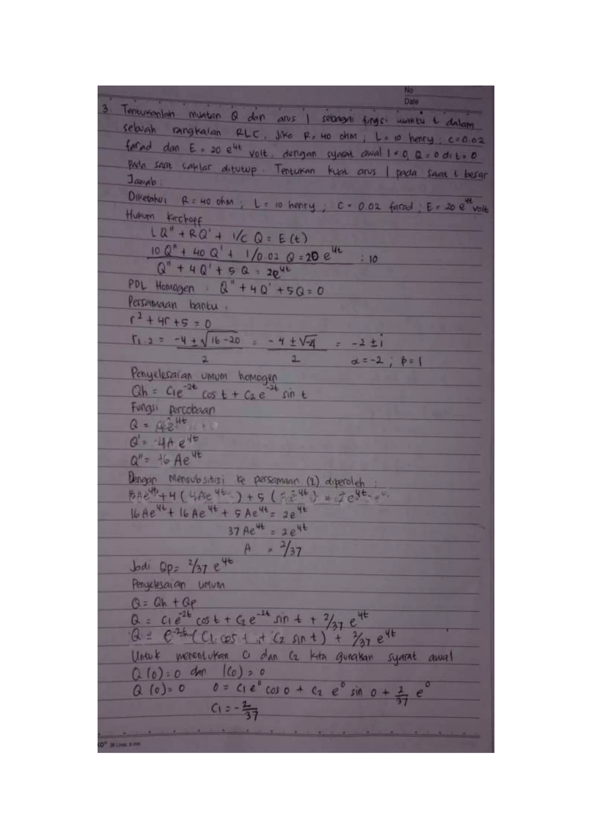 Tugas Matematika 3 Bab 2 | DOCX