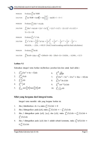 Tugas Matematika 2 : Buku Calculus (Integral Tentu) | DOCX