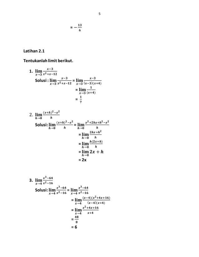 Tugas matematika kalkulus | PDF