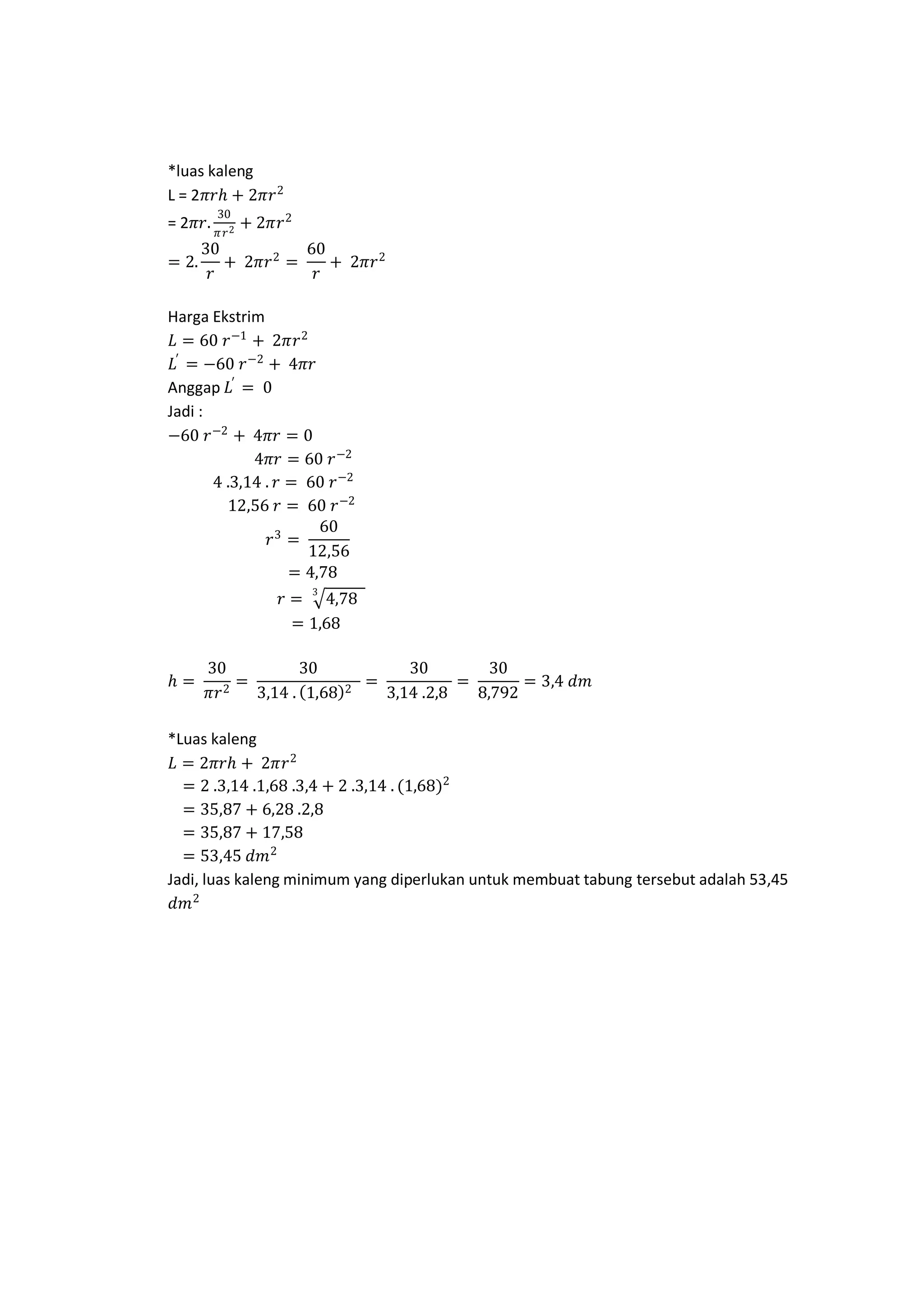 Tugas Matematika Perbaikan UTS | PDF