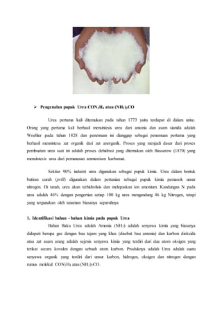 kimia industri urea | DOCX