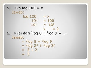 Sifat-sifat logaritma | PPTX