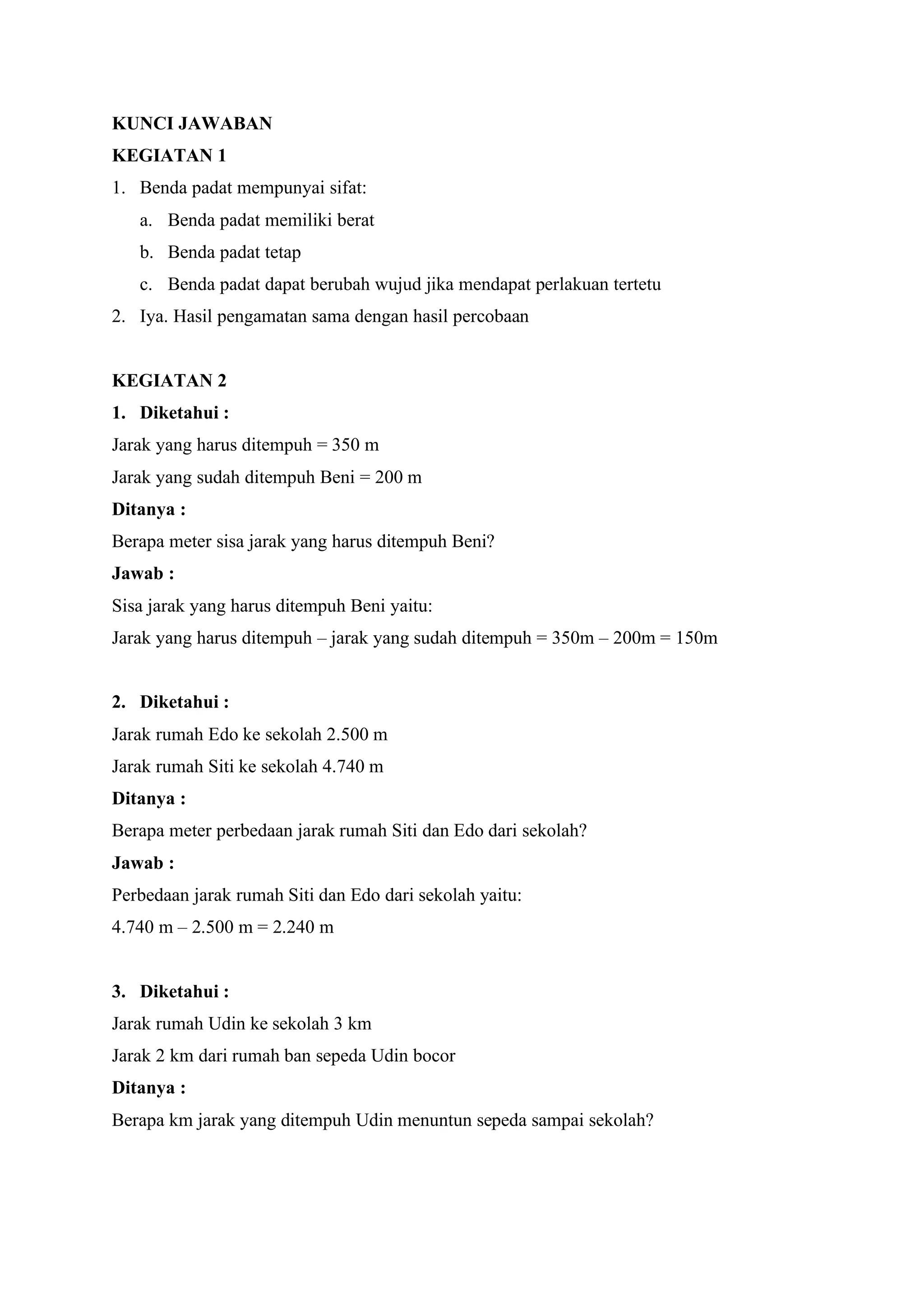 Modul Materi Pembelajaran Kelas 3 SD | PDF