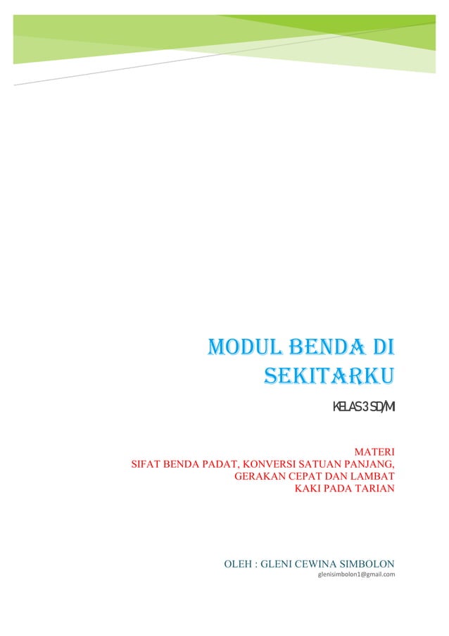 Modul Materi Pembelajaran Kelas 3 SD | PDF