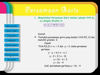 Gradien Persamaan Garis dan grafik | PPT