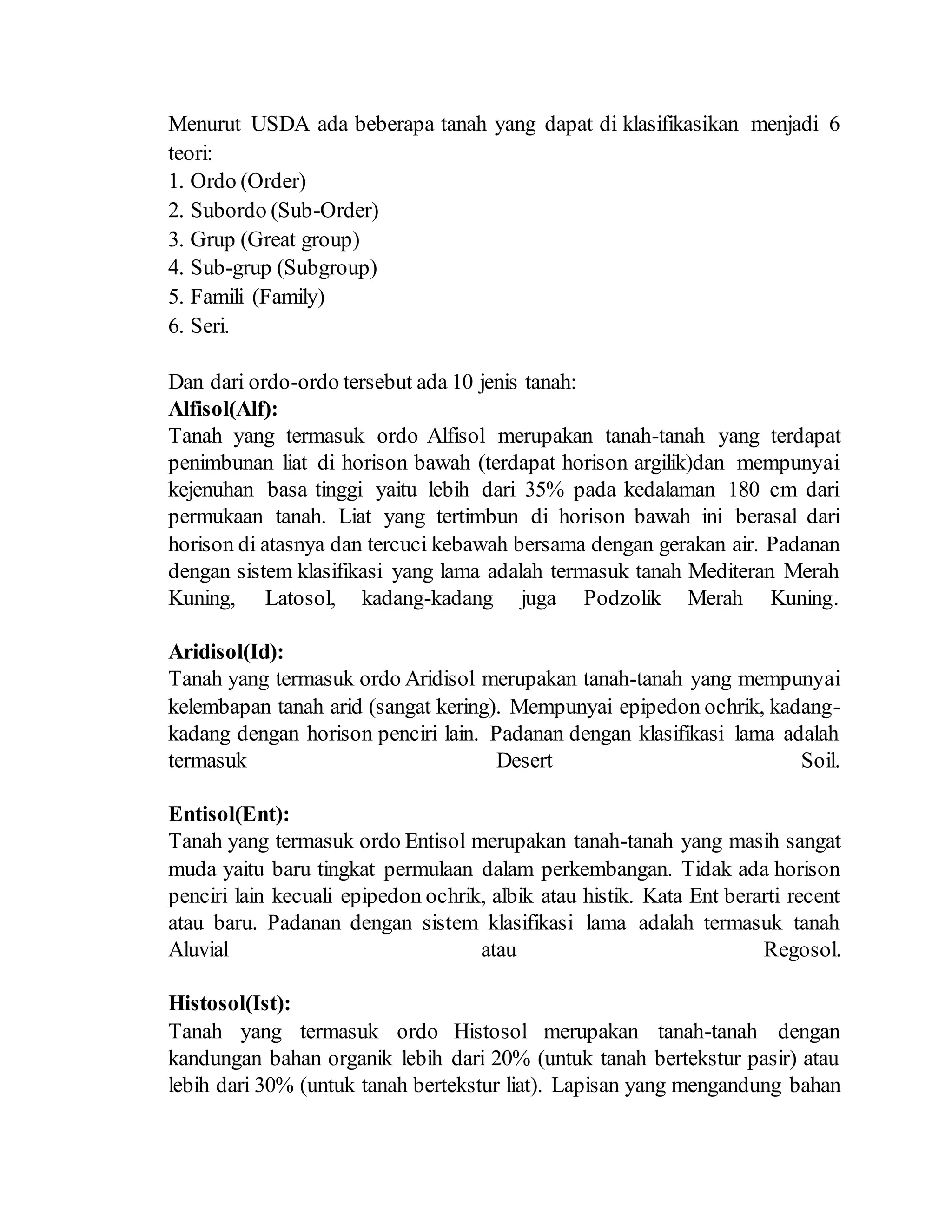Mekanika Tanah I (Teori Klasifikasi Tanah) | DOCX