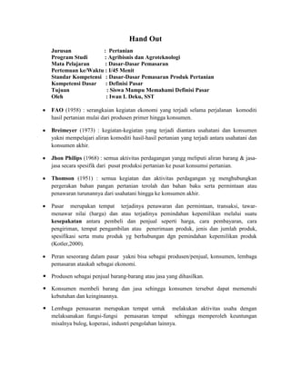 Tugas membuat hand out | DOCX