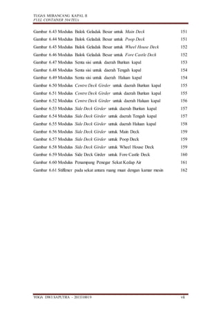 Tugas merancang kapal ii daftar isi | PDF