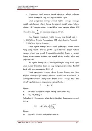 Tugas merancang kapal ii grt nrt | DOCX