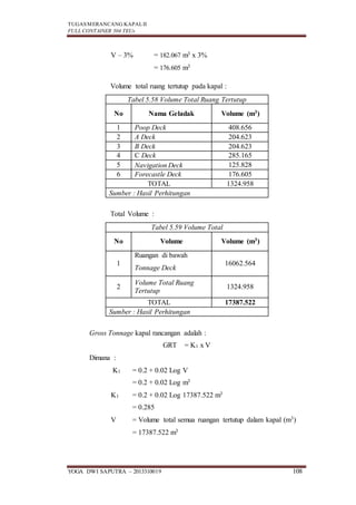 Tugas merancang kapal ii grt nrt | DOCX