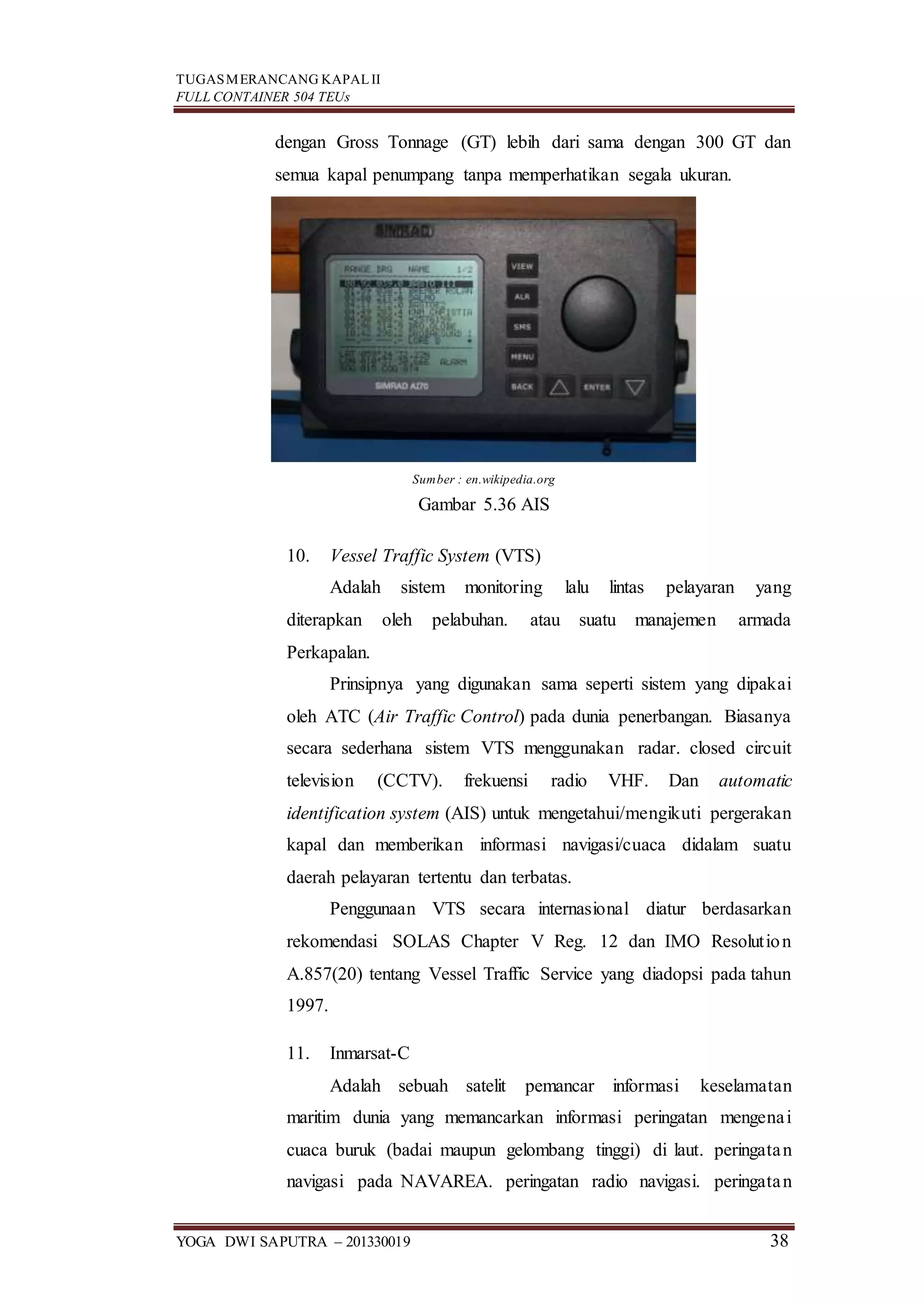 Tugas merancang kapal ii rencana umum | DOCX