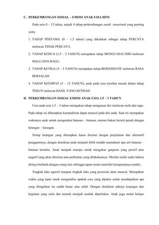 metode pengembangan sosial emosi anak usia dini | PDF