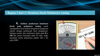 Teknik Membaca Multimeter Secara Tepat | PPT