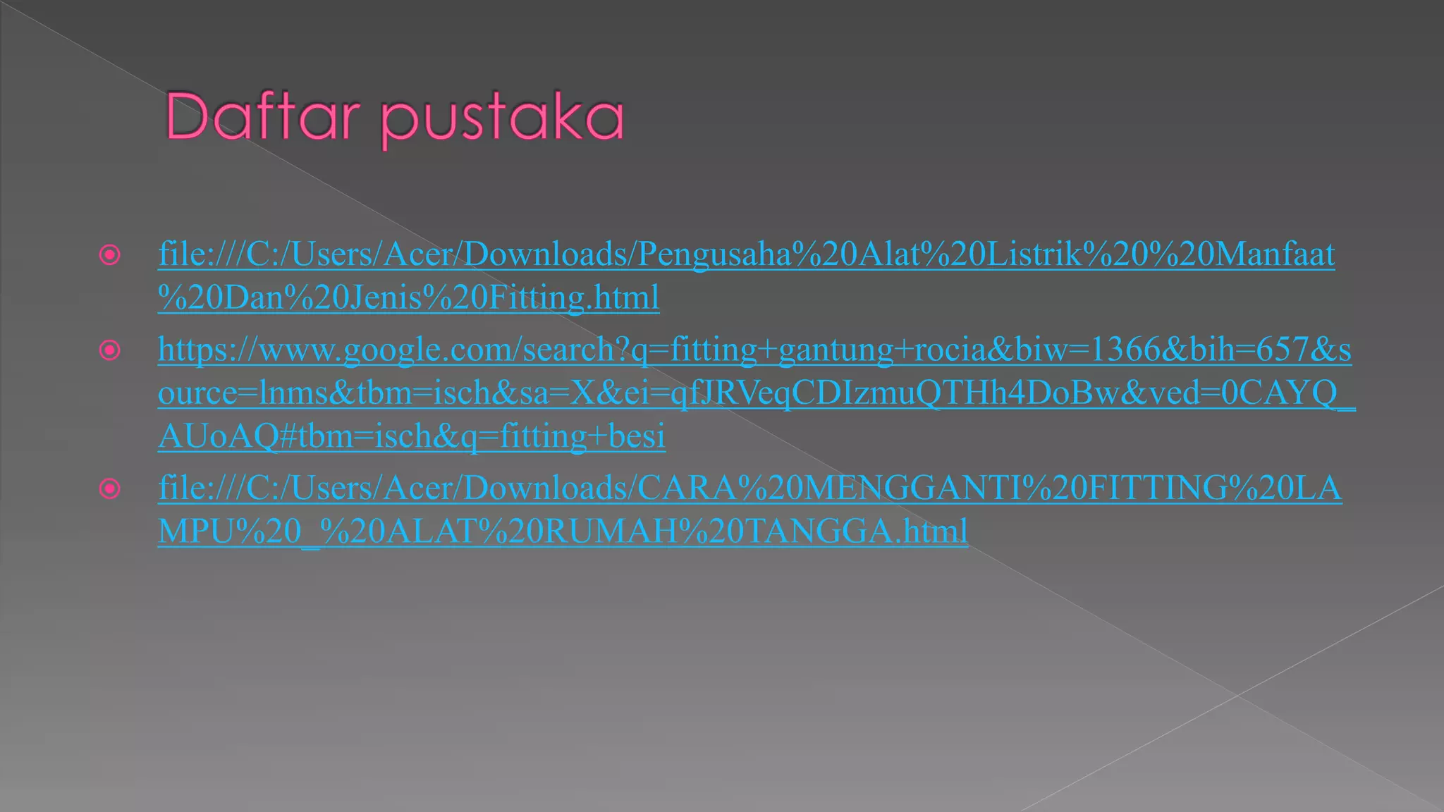 fitting dan jenisnya | PPTX