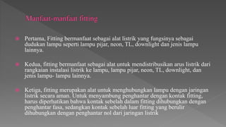 fitting dan jenisnya | PPTX